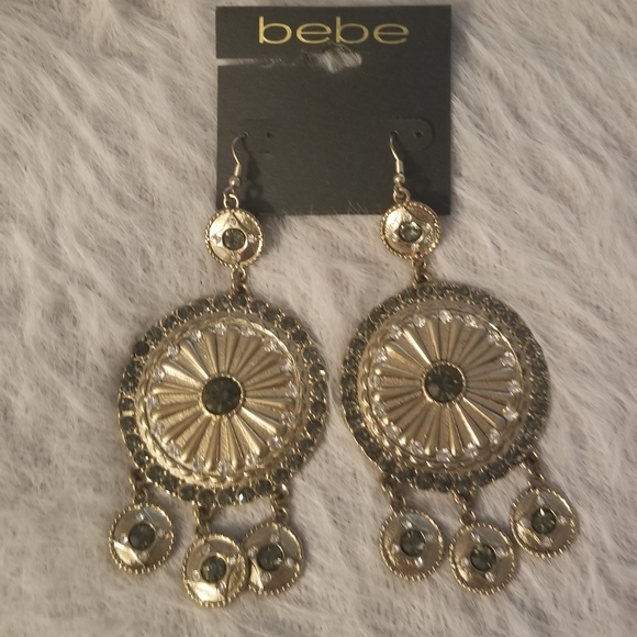 bebe | Jewelry | Bebe Gold W Diamond Crystal Elements | Poshmark